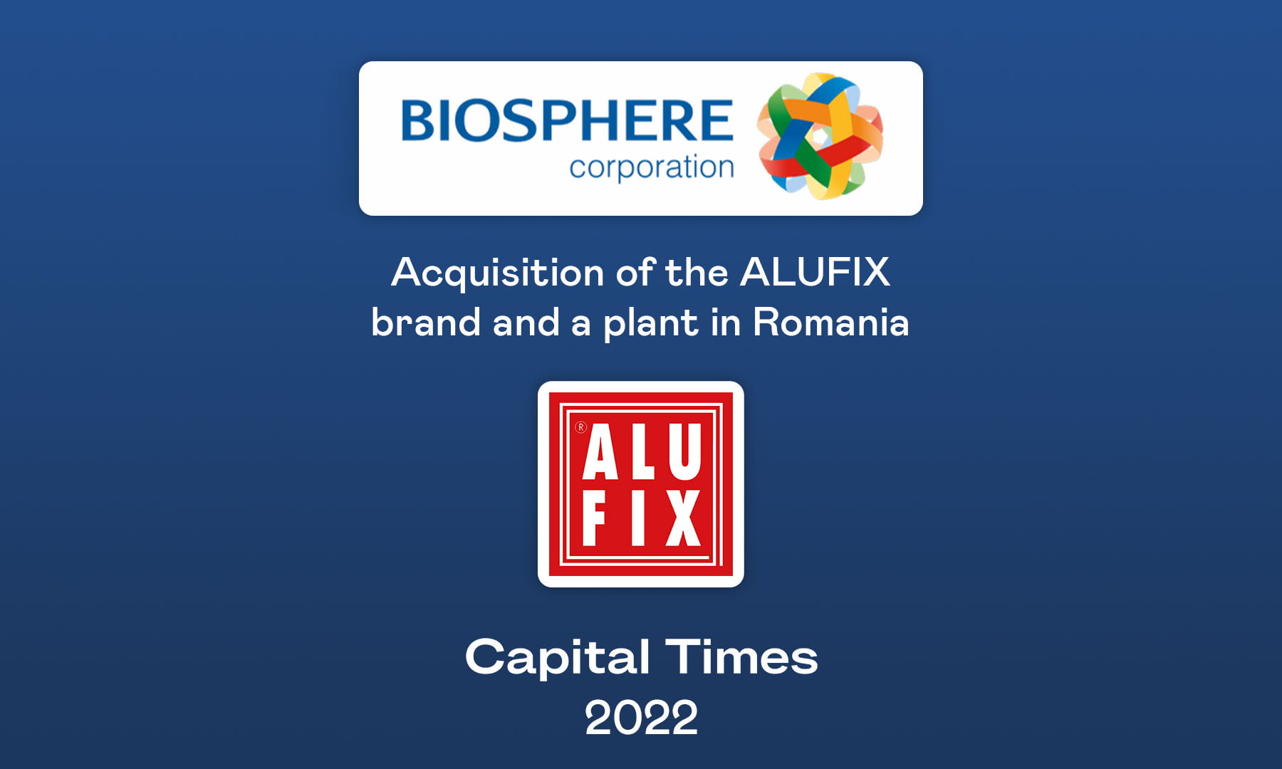 Capital Times acted as an exclusive financial advisor to Biosphere ...
